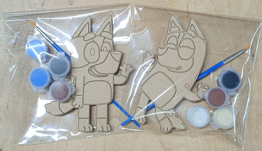 Bluey Party Paint Kit /paint Your Own Kit / Theme Party Favours / Bluey ...