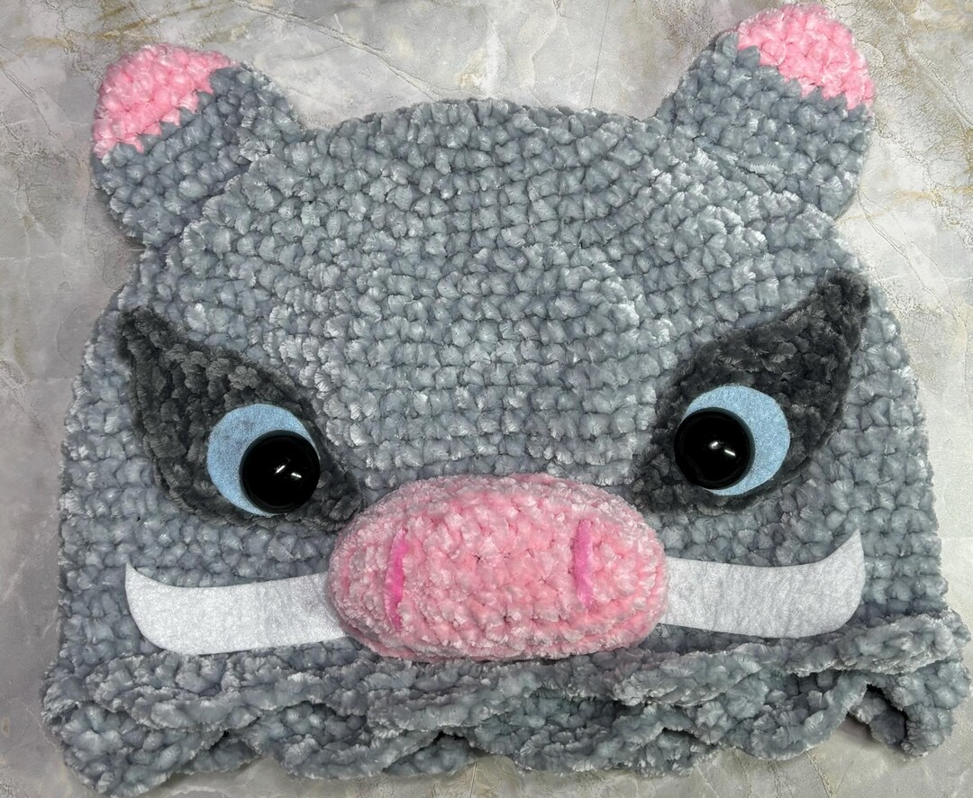 Inosuke Hat Demon Slayer Inspired Crochet - Etsy