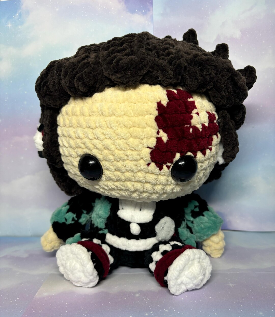 Tanjiro Demon Slayer Crochet Plush - Etsy