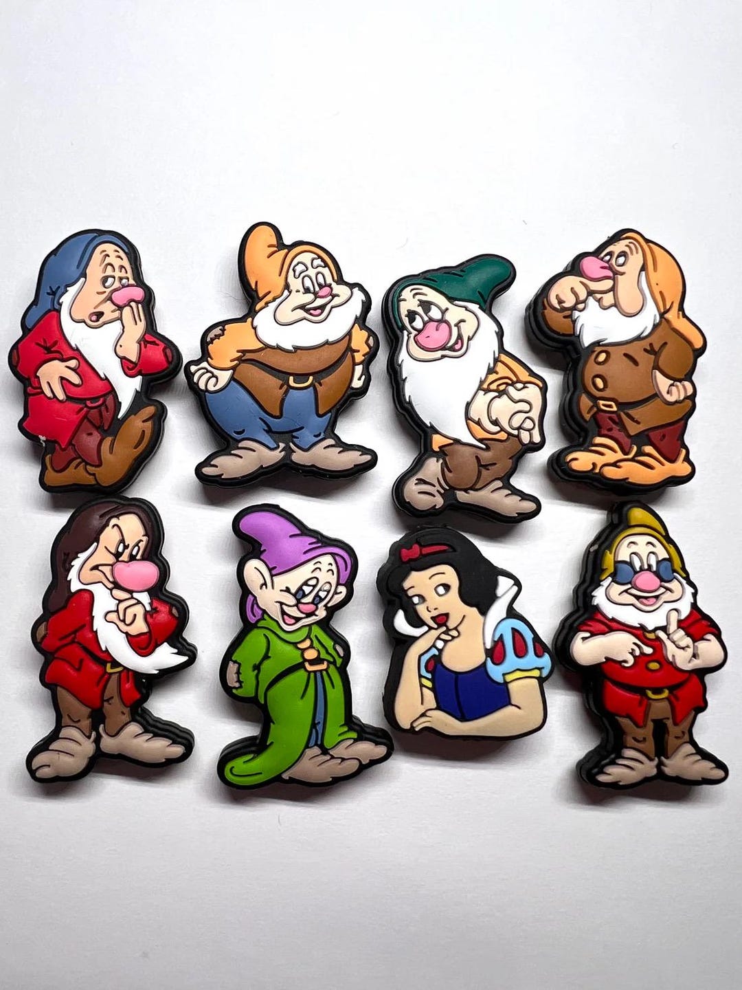 Princess With Blue Dress and 7 Little Helpers Silicone Focal Beads ...