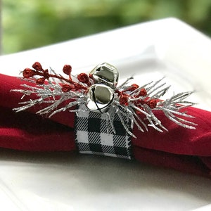 Jingle Bell Napkin Ring, Christmas Decor, Farmhouse Christmas Decor - Etsy