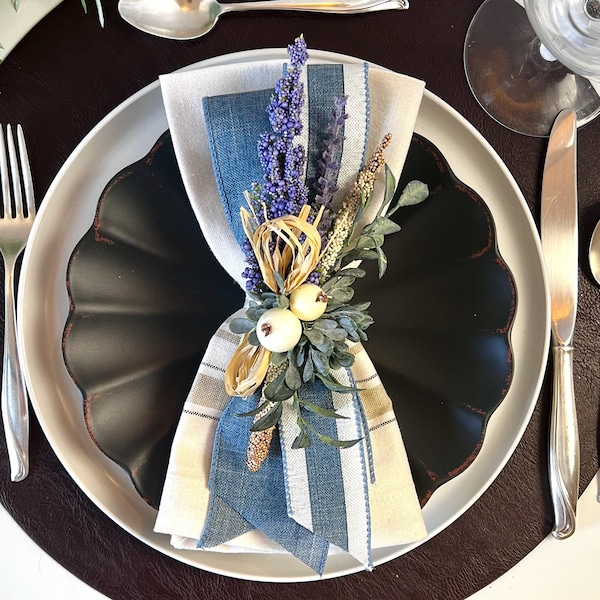 Blue Napkin Ring - Etsy