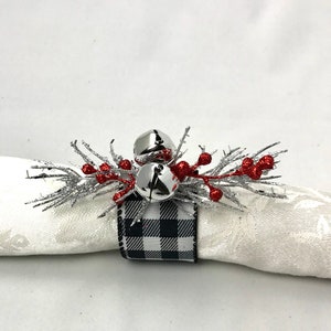 Jingle Bell Napkin Ring, Christmas Decor, Farmhouse Christmas Decor - Etsy