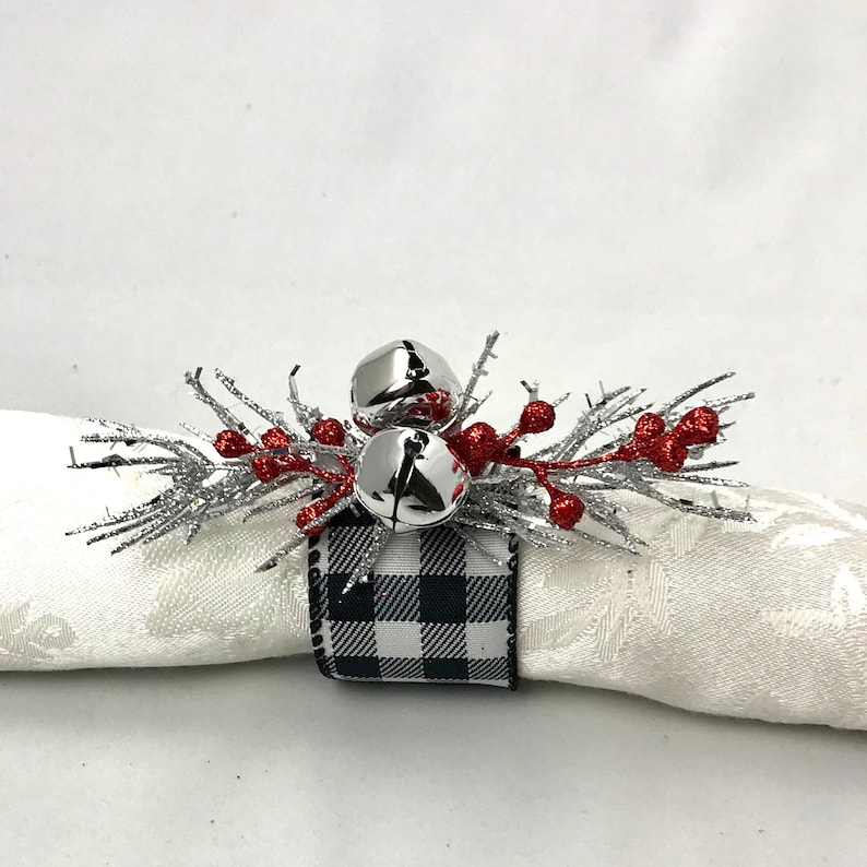 Jingle Bell Napkin Ring Christmas Decor Farmhouse Christmas - Etsy