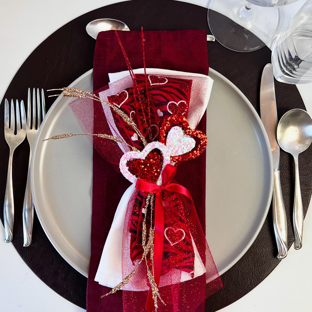 Valentine's Day Napkin Ring,heart Napkin Holder, Shower Decor ...