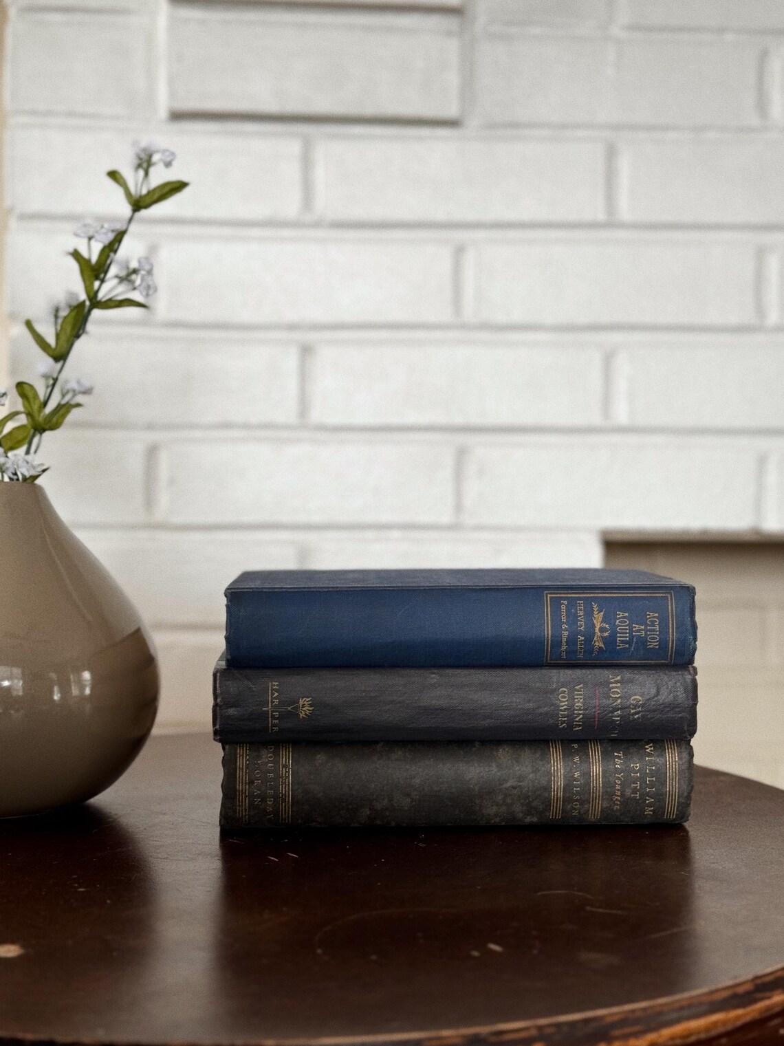 Blue Stack of Vintage Books - Etsy