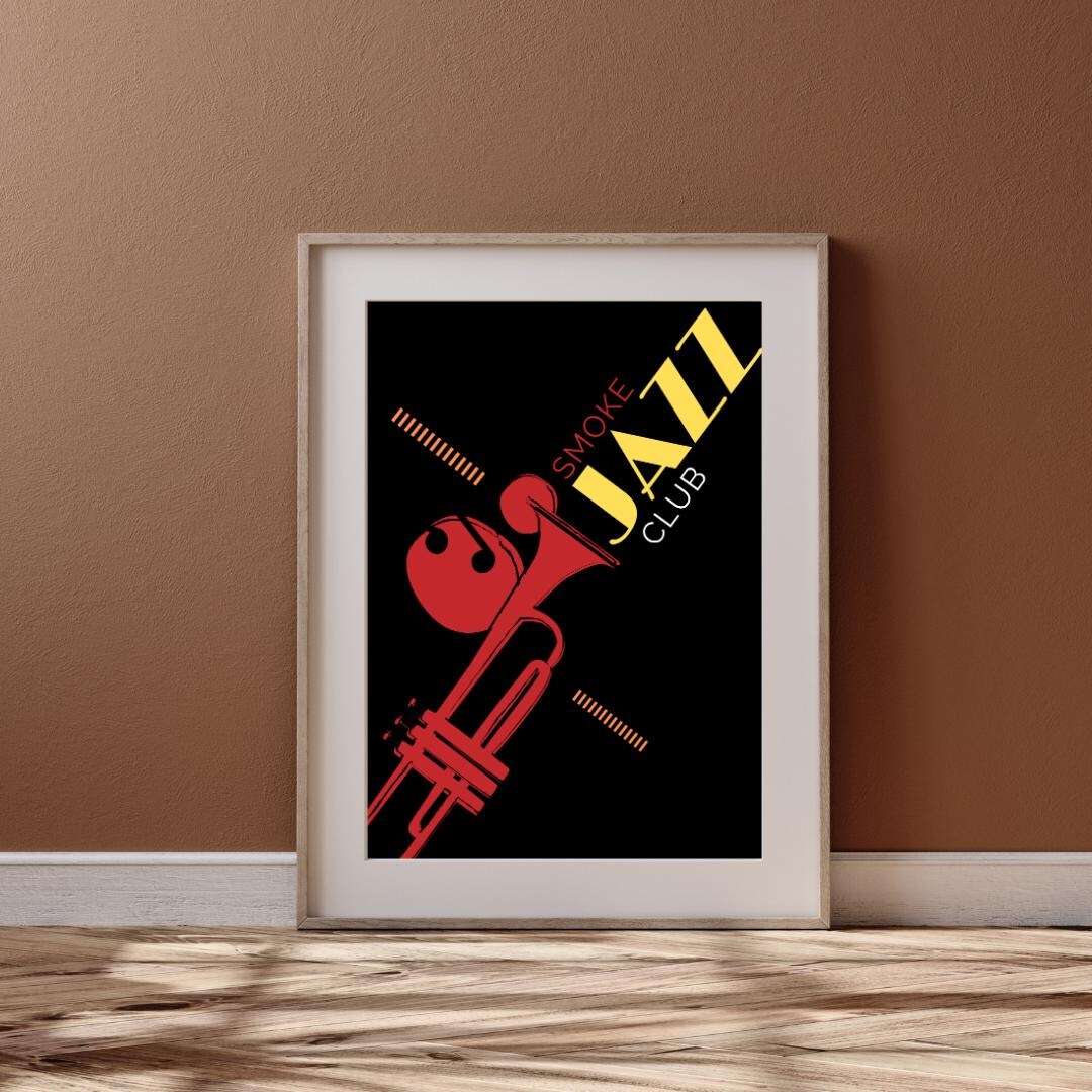 Jazz Wall Art, Jazz Printable, Jazz Club Decor , Home Decor, Jazz Band ...