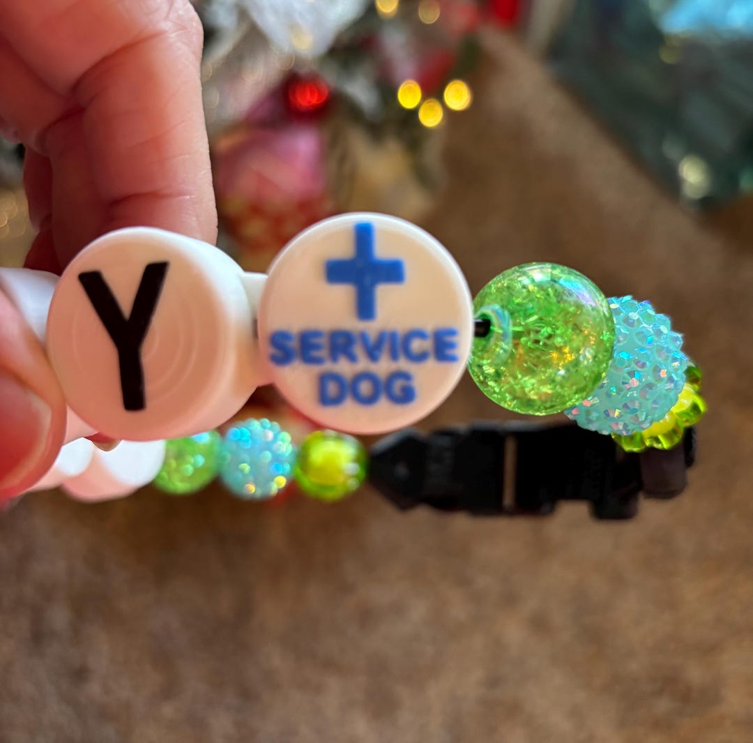 Add on Specialized Letter Beads. Service Dog, Therapy Dog - Etsy
