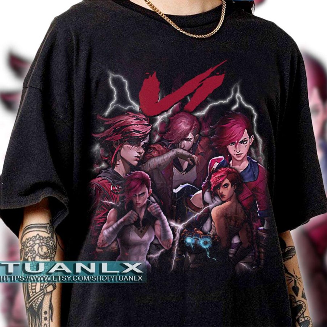 Vi Arcane T-shirt Unisex Vintage Streetwear League of Legends Shirt ...