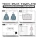 Clothing Tech Pack Template for Adobe Illustrator, Photoshop, Procreate ...