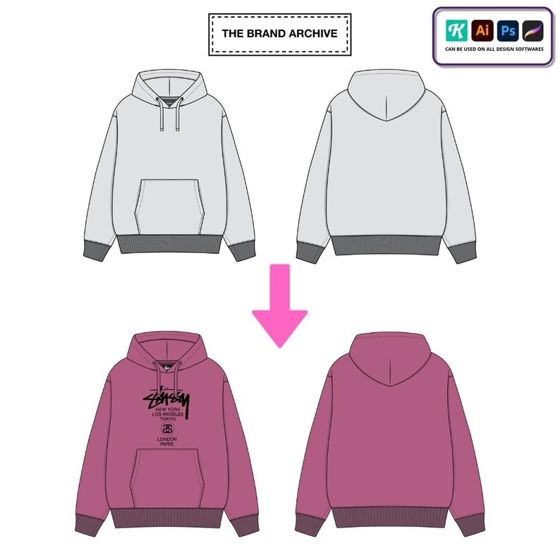 Streetwear Clothing Vector Mockup Pack Techpack 75 Mockups Clothing ...