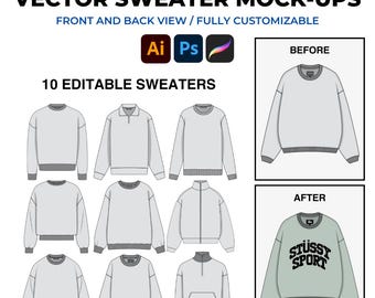 Streetwear Clothing Vector Mockup Zip Hoodie 14 Mockups Clothing Brand ...