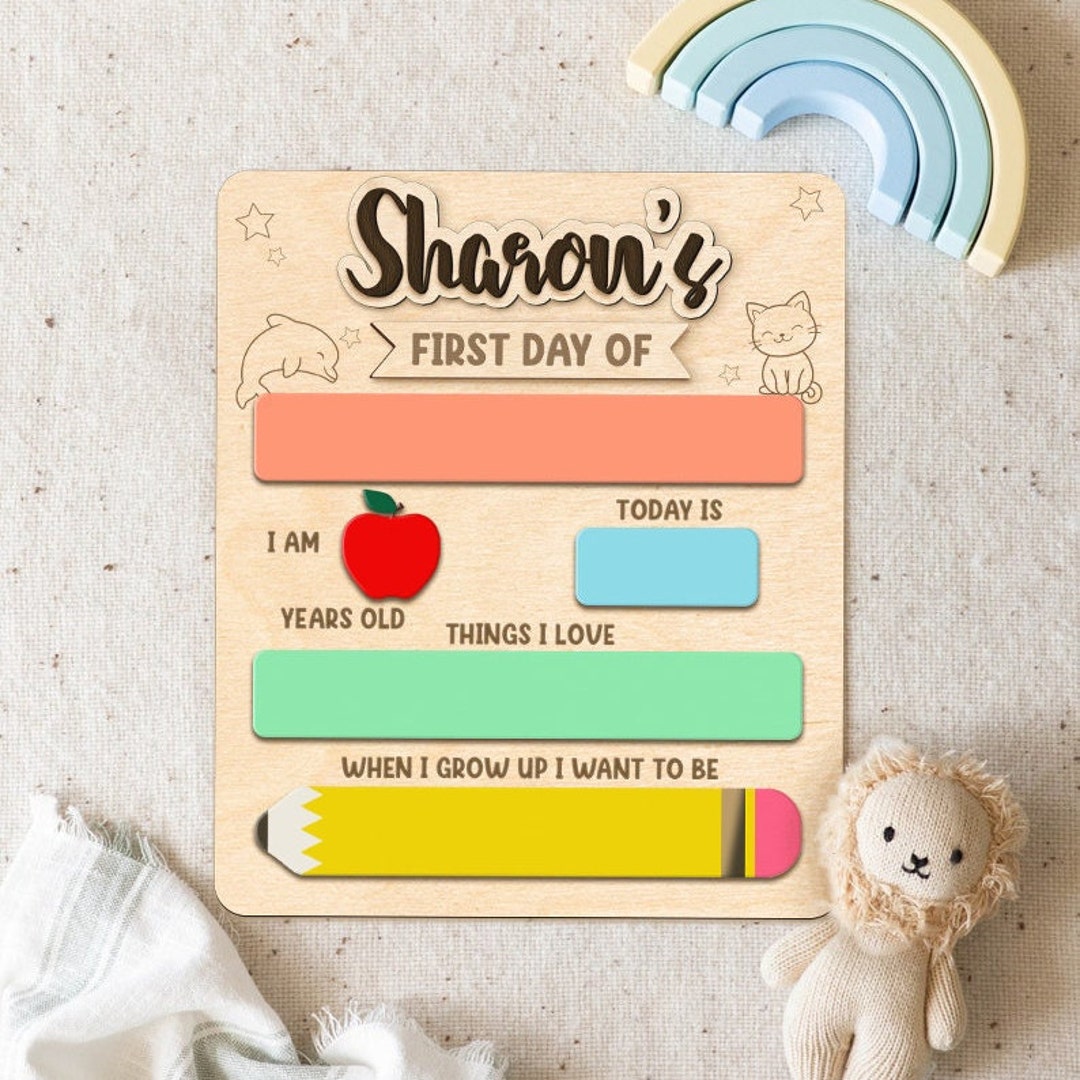 Custom Back to School Sign First Day of School Board Back to School ...