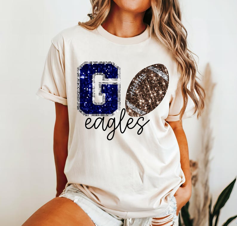 Go Team, Go Eagles, Glitter, Football, PNG, Digital Image, Download - Etsy
