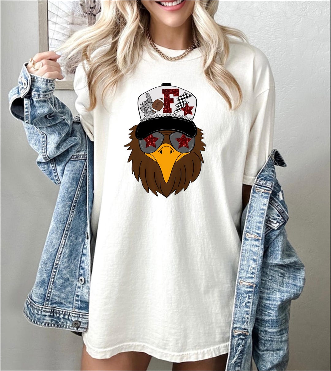 Trucker Hat Mascot Falcons Red PNG Download Digital Preppy Football - Etsy