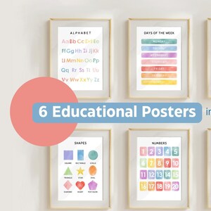 Educational Posters Bundle - 6 Printable Classroom Decor Downloads for ...