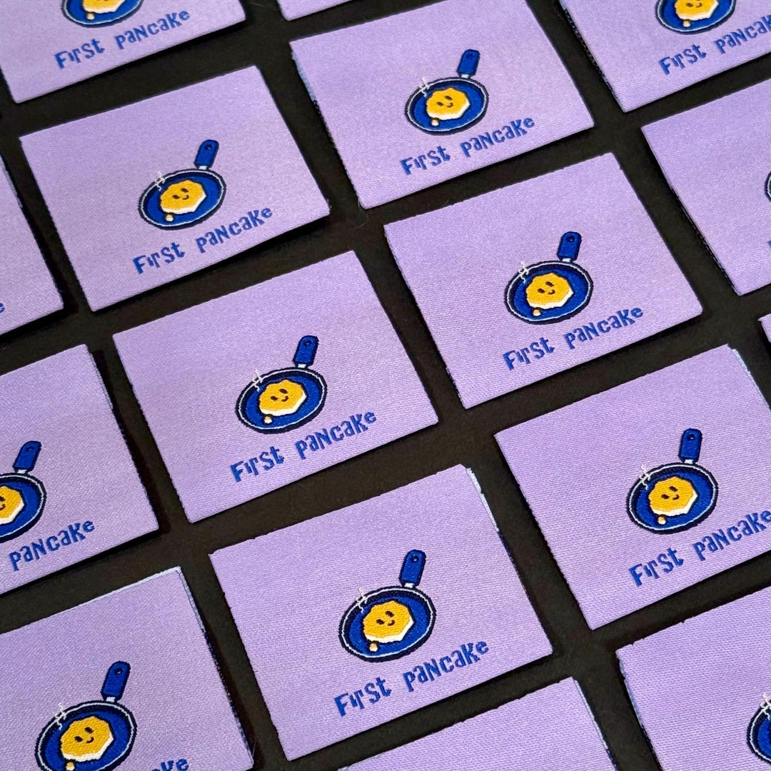 First Pancake Sew-in Woven Labels - Etsy