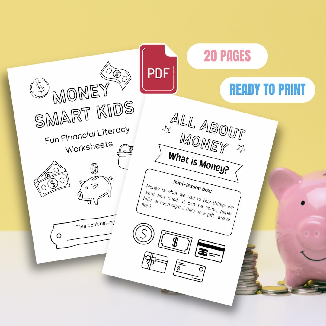 Financial Literacy Worksheets for Kids: Fun Money Activities (printable ...