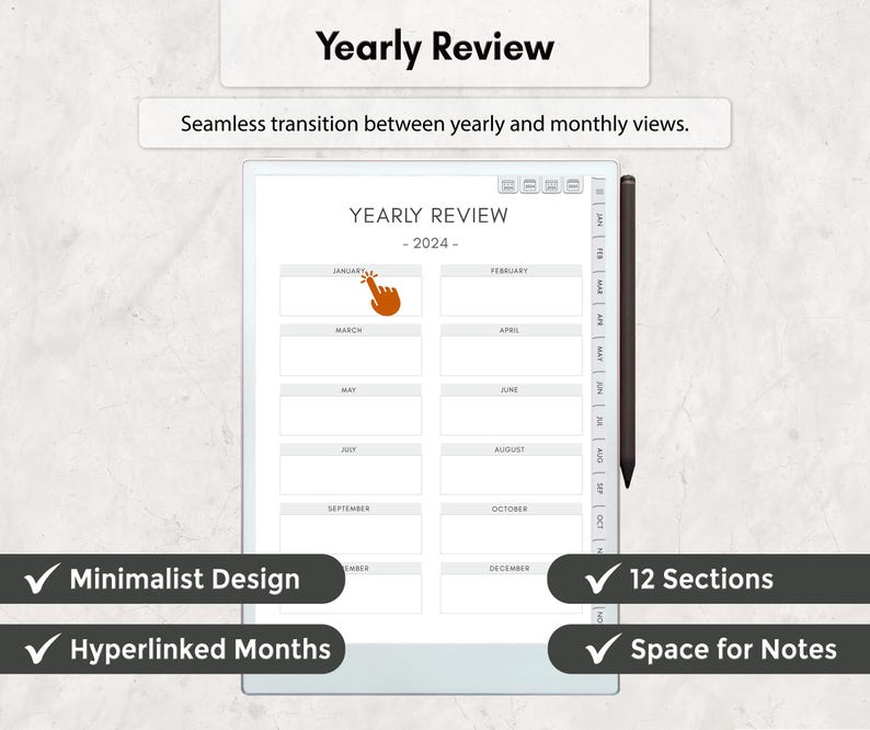 Daily Planner Pro Template Designed for Remarkable Paper Pro 2024 2025 ...