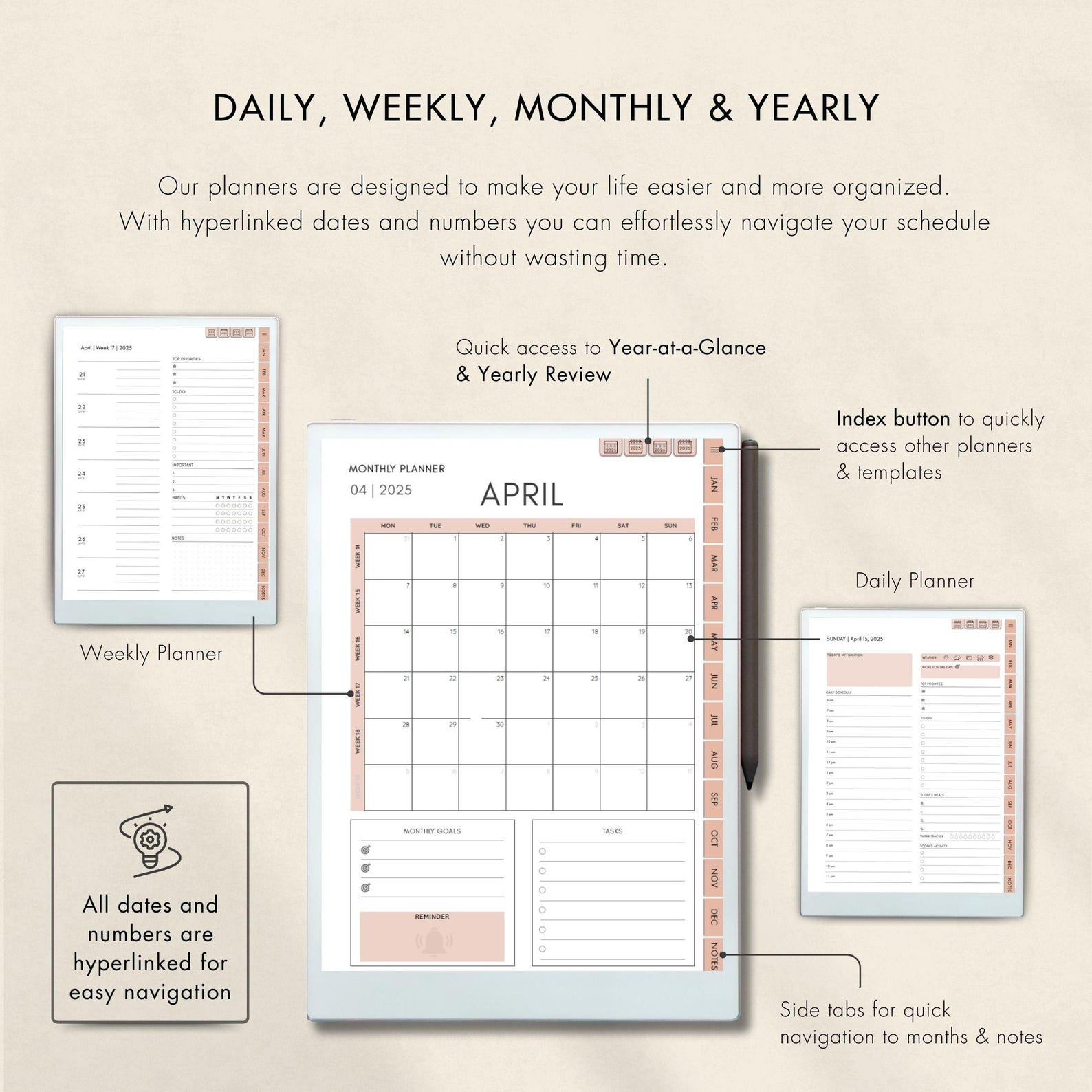 Remarkable Paper Pro Planner 2025-2026: Ultimate Digital Planner - Etsy