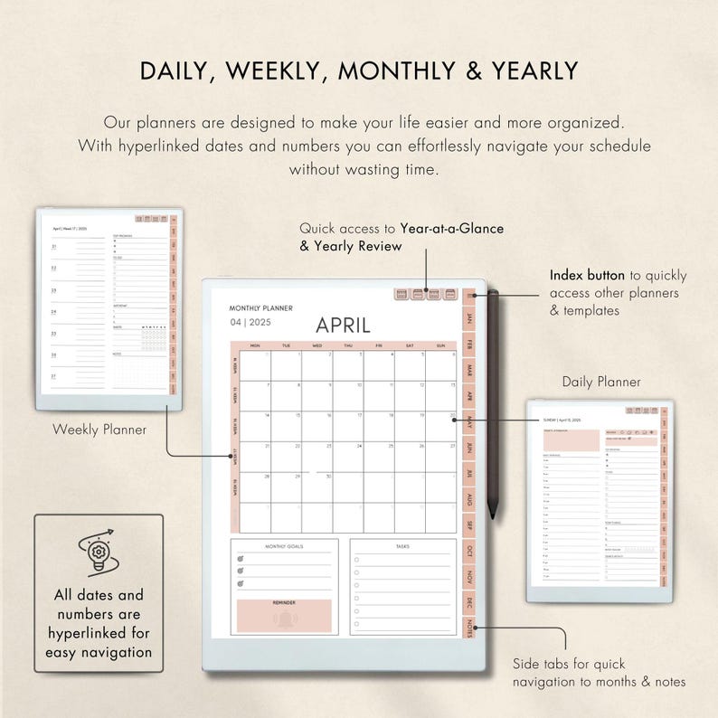 Remarkable Paper Pro Planner 2025-2026: Ultimate Digital Planner - Etsy