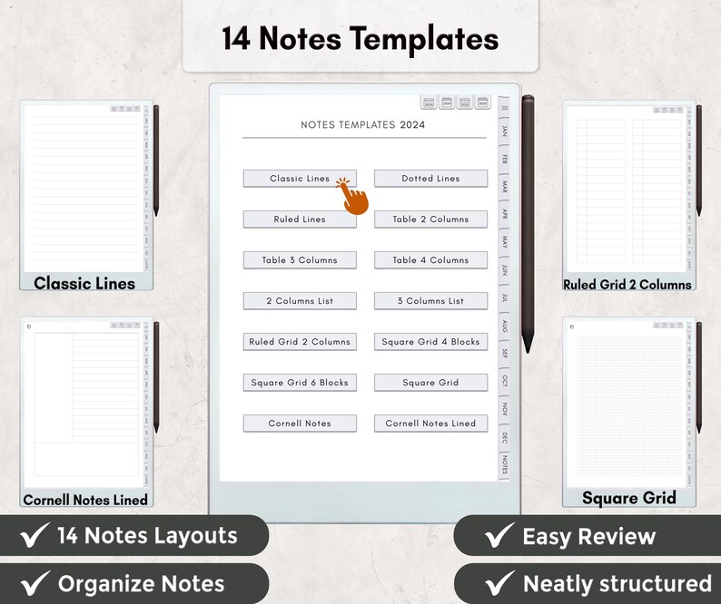 Remarkable Paper Pro Daily Planner 2024-2025: Hyperlinked Digital ...