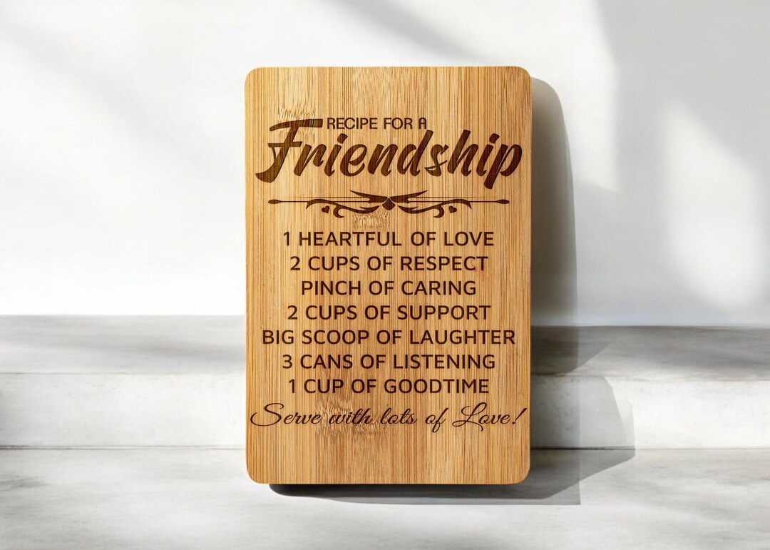 Friendship Cutting Board, Personalized Family Recipe Cutting Board ...