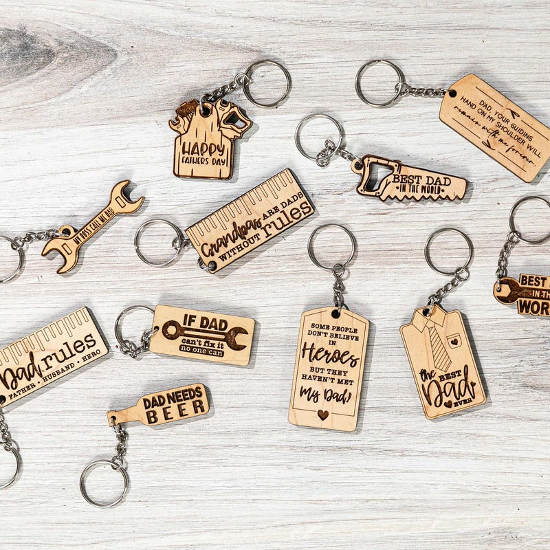 Wooden Keychain - Etsy