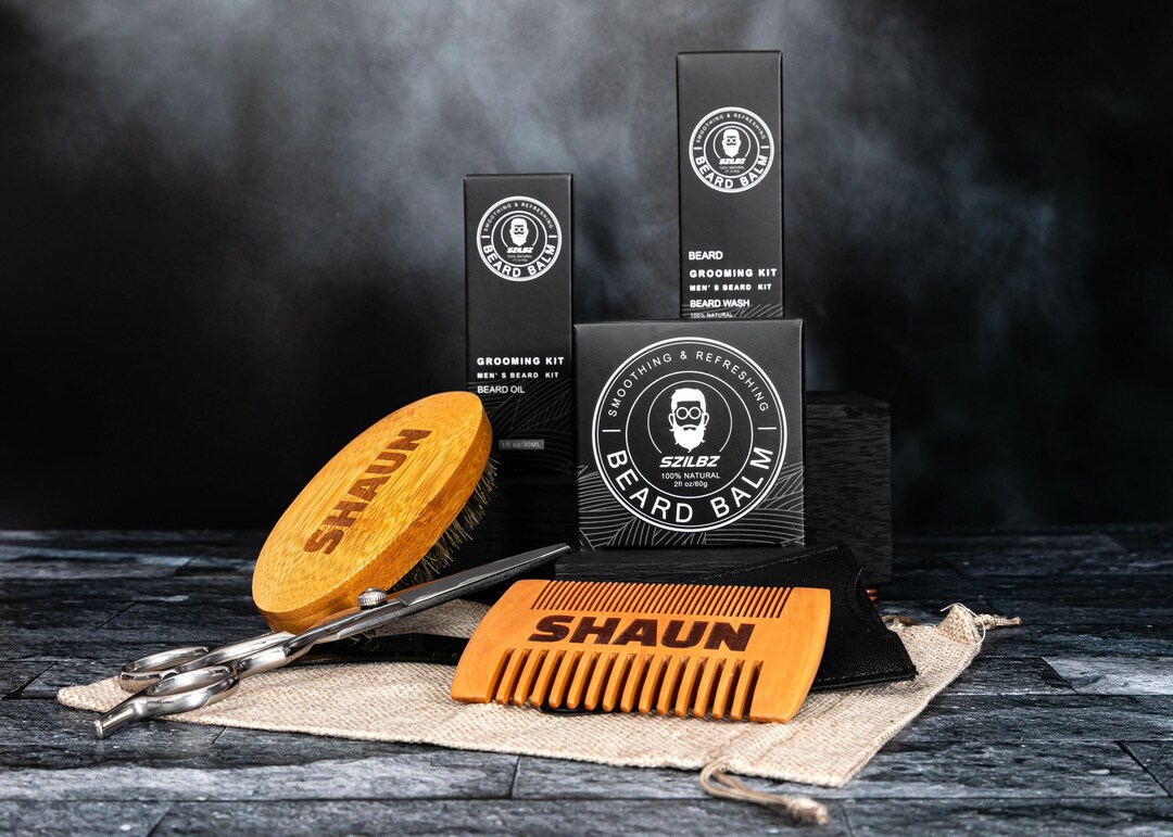 Beard Grooming Kit, Men's Grooming Kit, Self Care Kit, Custom Beard ...