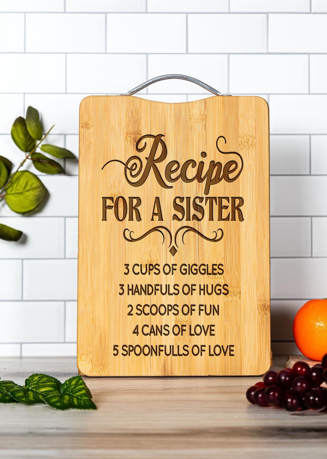 Sister Cutting Board, Handle Cutting Board, Mini Chopping Board, Bamboo ...