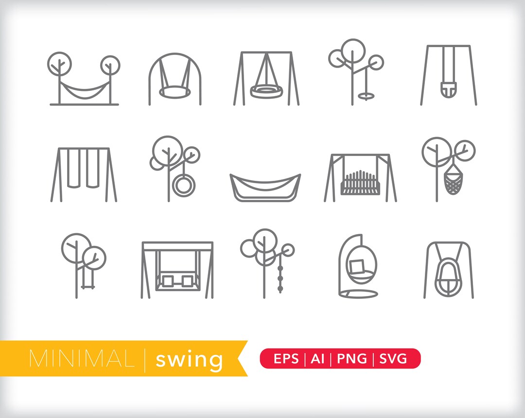 Swing Icons | Park Icons | SVG AI PNG | Digital Download for Design ...