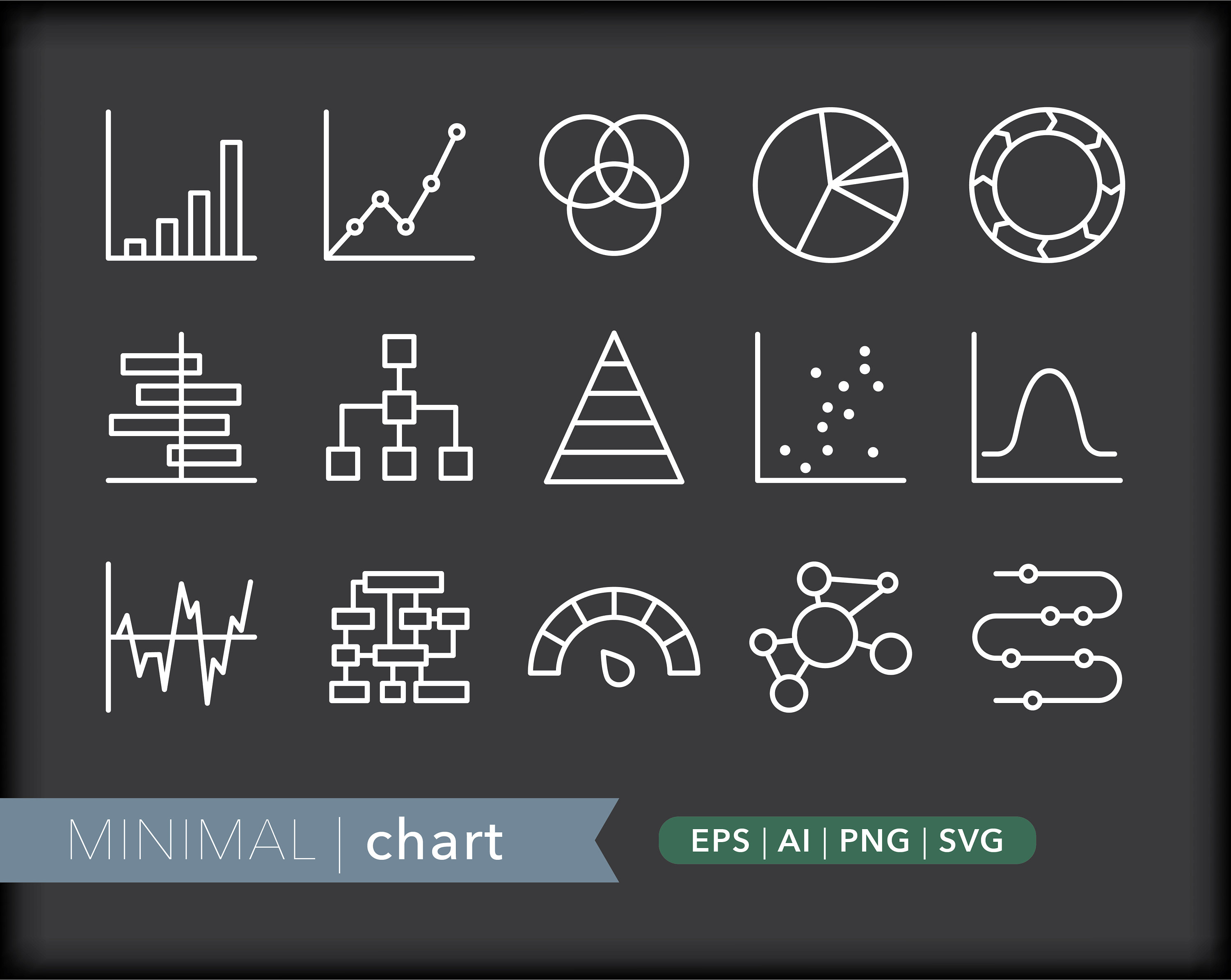 Chart Icons | Data Icon Illustrations | SVG AI PNG | Digital Download ...