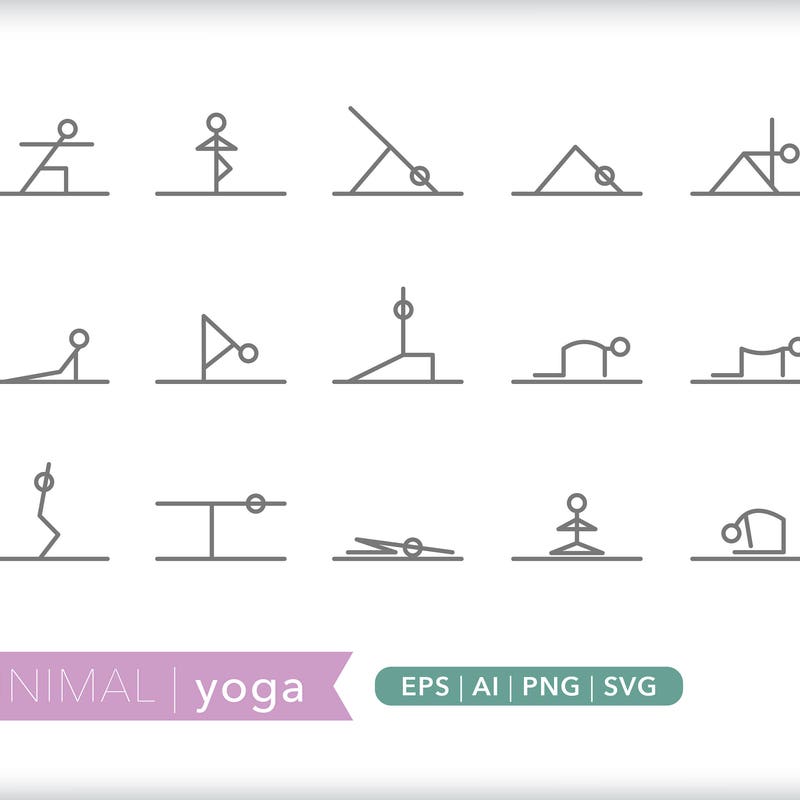 Yoga Stick Figure Poses - Etsy