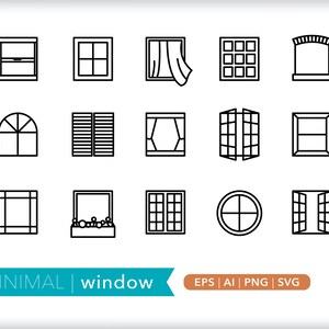 Window Icons | SVG AI PNG | Digital Download for Design, Social Media ...