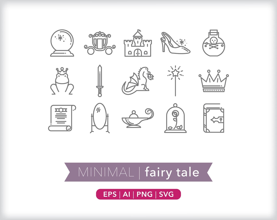 Fairy Tale Icons: SVG, AI, PNG (digital Download) - Etsy