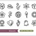 Bloom Icons | Flower Icon Illustrations | SVG AI PNG | Instant Digital ...
