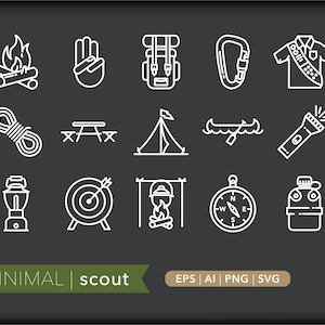 Scout Icons | Camping Icons | SVG AI PNG | Digital Download for Design ...
