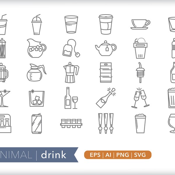 Coffee Social Media Icons - Etsy