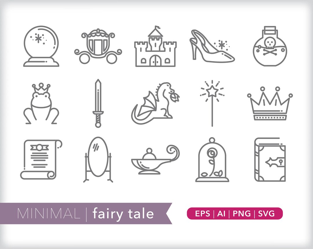 Fairy Tale Icons | SVG AI PNG | Digital Download for Design, Social ...