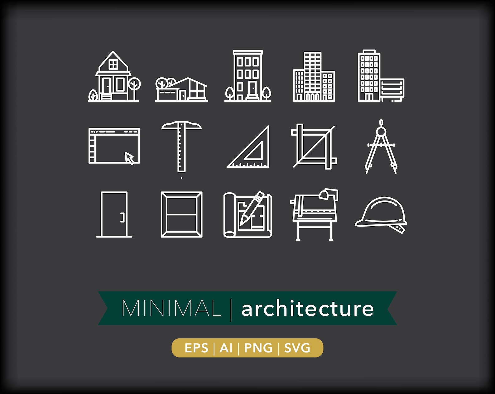 Architecture Icons: Building & Design Elements (digital Download) - Etsy