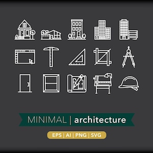 Architecture Icons: Building & Design Elements (digital Download) - Etsy