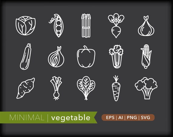 Vegetable Icon Black And White