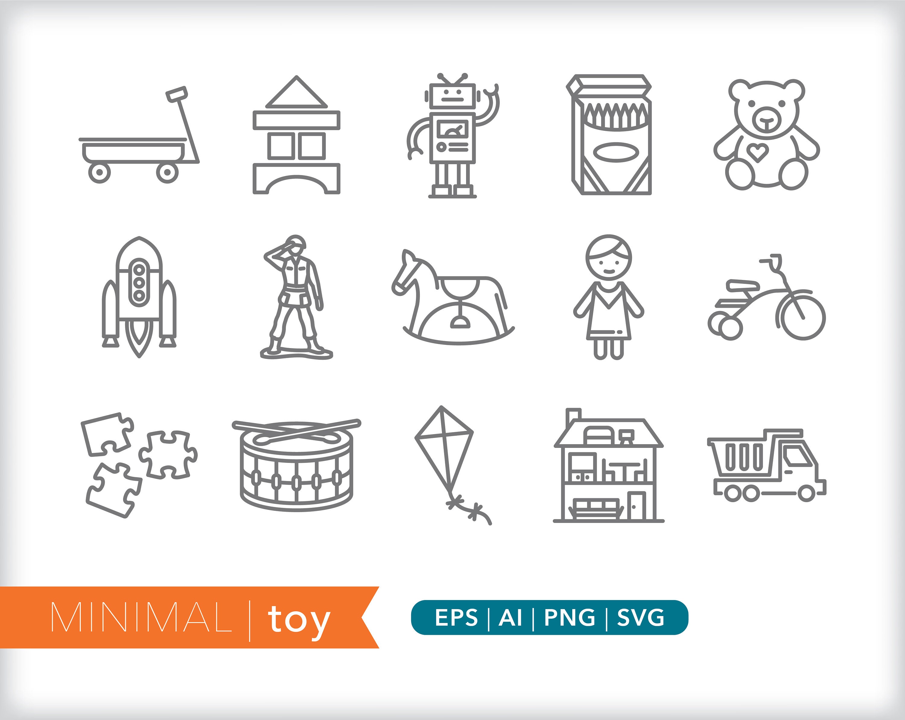 Toy Icons | Play Icon Illustrations | SVG AI PNG | Digital Download for ...