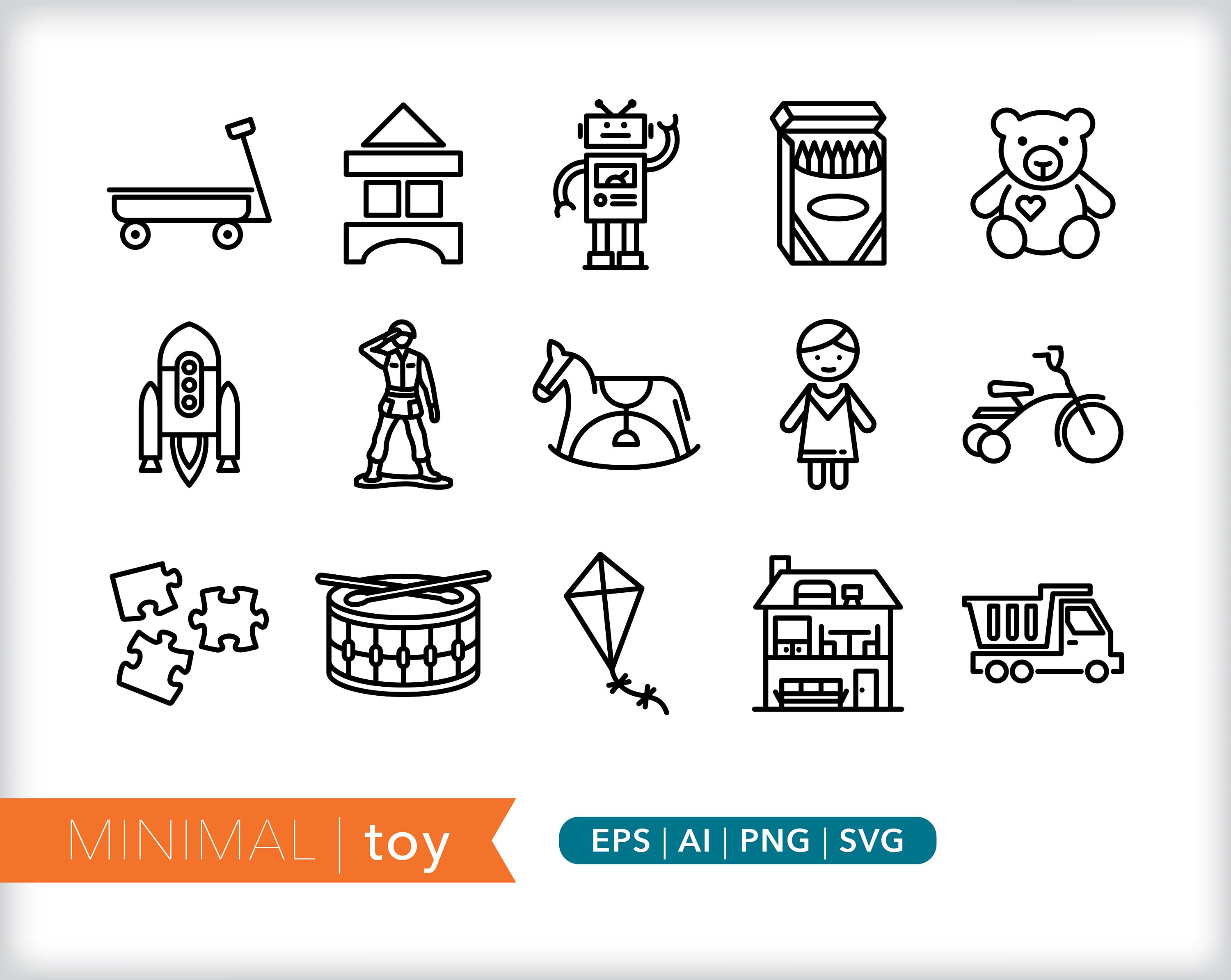 Toy Icons | Play Icon Illustrations | SVG AI PNG | Digital Download for ...