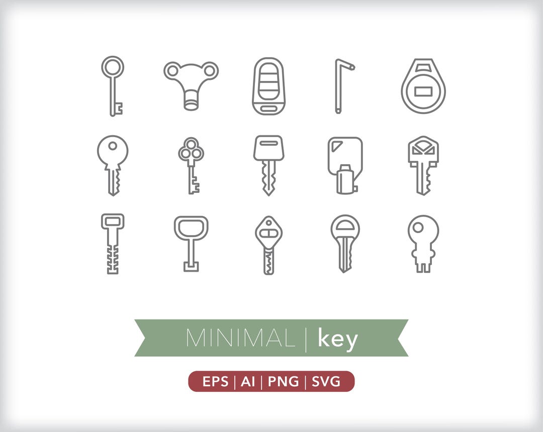 Key Icons | SVG AI PNG | Digital Download for Design, Social Media ...