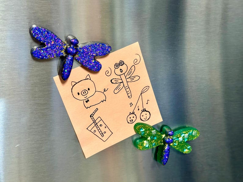 Hand Made Custom Dragonfly Magnets (set of 2). Each is Made to Order ...