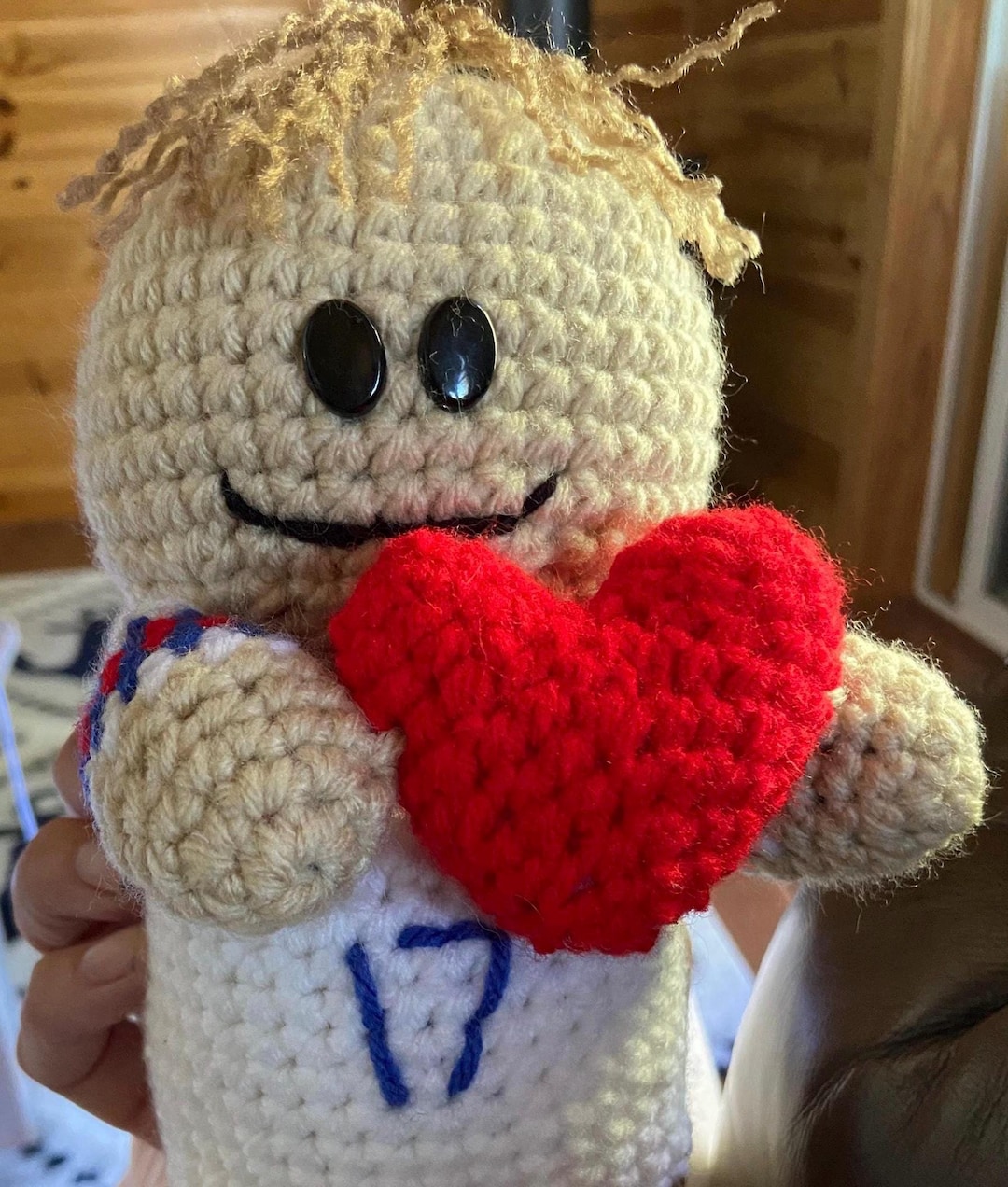 Buffalo Bills, Josh Allen Doll, Crocheted Doll, Choose Love, Choose ...