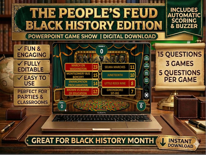 Black History Edition | the People's Feud | Powerpoint Digital Download ...