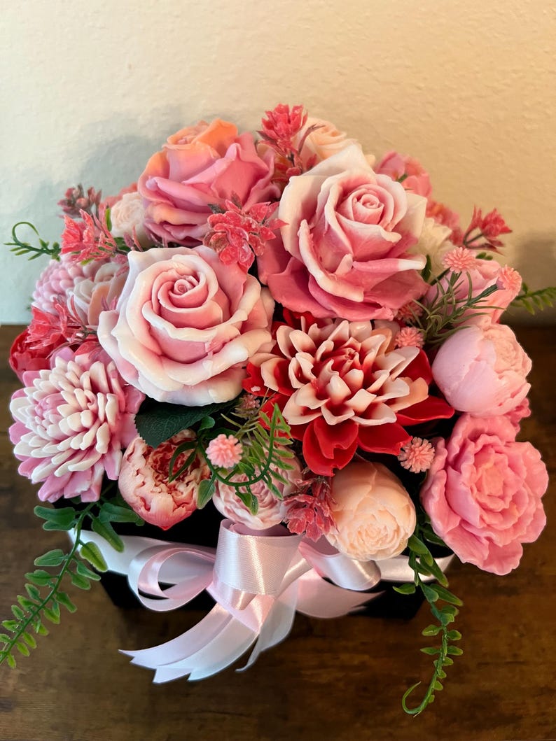 Large Soap Flower Bouquet (handmade) - Etsy