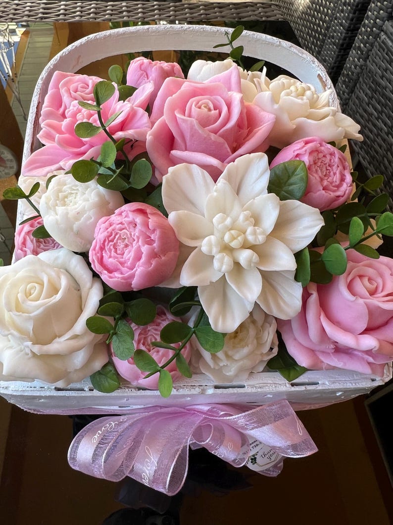 Large Soap Flower Bouquet (handmade) - Etsy